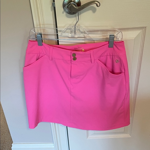 Shorts | Bright Pink Skort With Button Accents | Poshmark